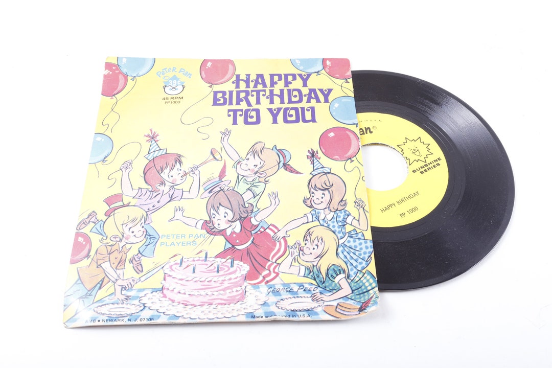 Vintage Happy Birthday to You Peter Pan Players George Peed Music Vinyl ...