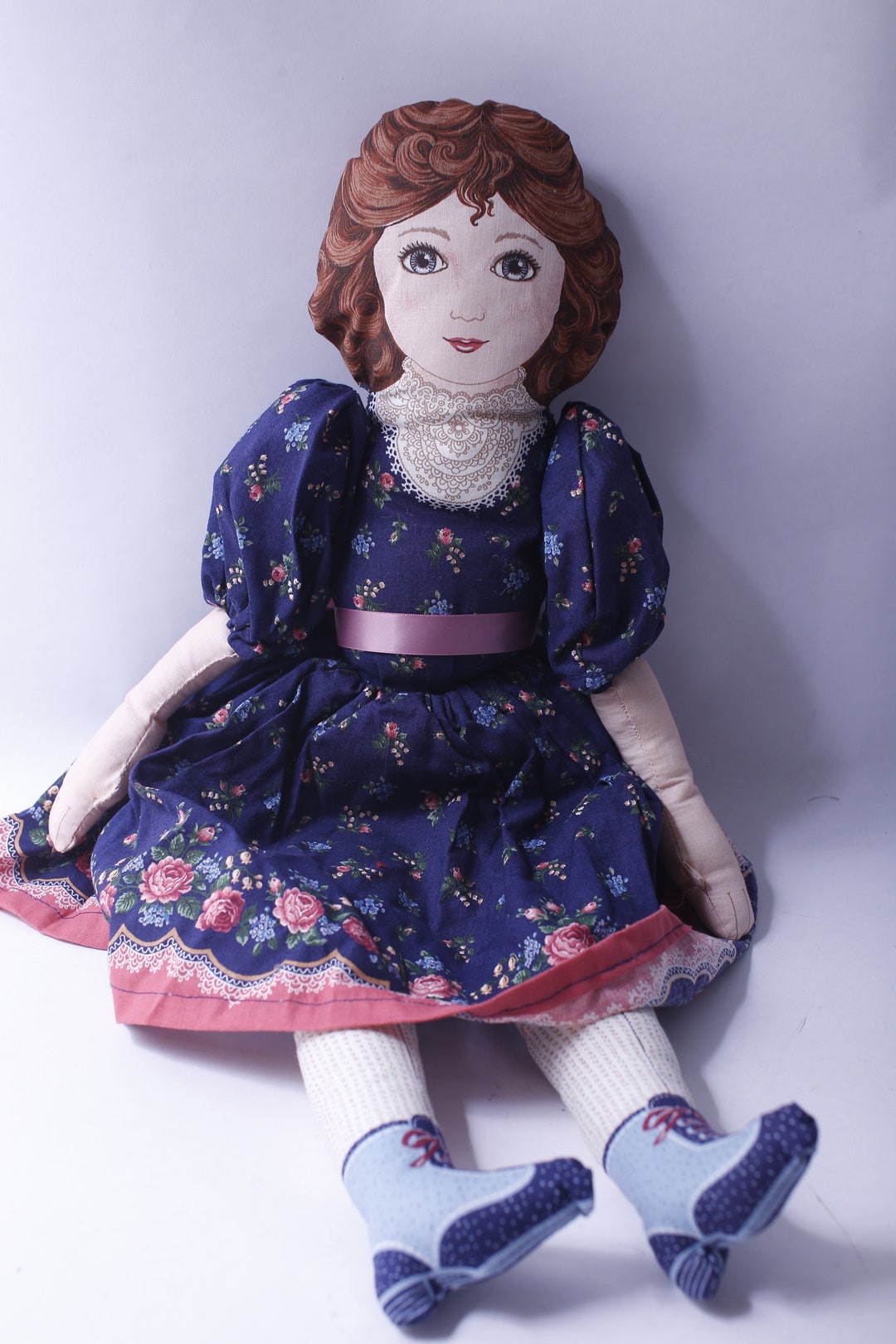 Victorian Style, Rag Doll, 22", Soft Toy, Handmade, Fabric Doll, Female ...