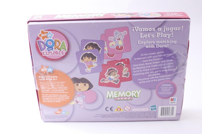 Memory Game, Dora the Explorer, Nick Jr, Milton Bradley, Matching ...