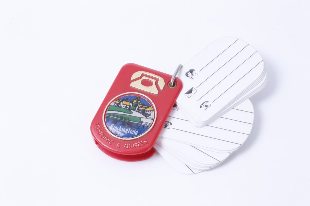 Finchingfield, Telephone & Address, Key Chain, Tiny Notebook, Red ...