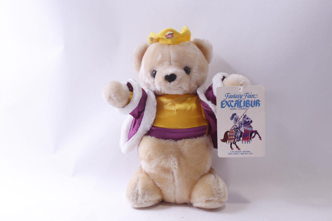 Shilla, King Teddy Bear, 1990, Roni Toy, Fantasy Faire Excalibur Hotel ...