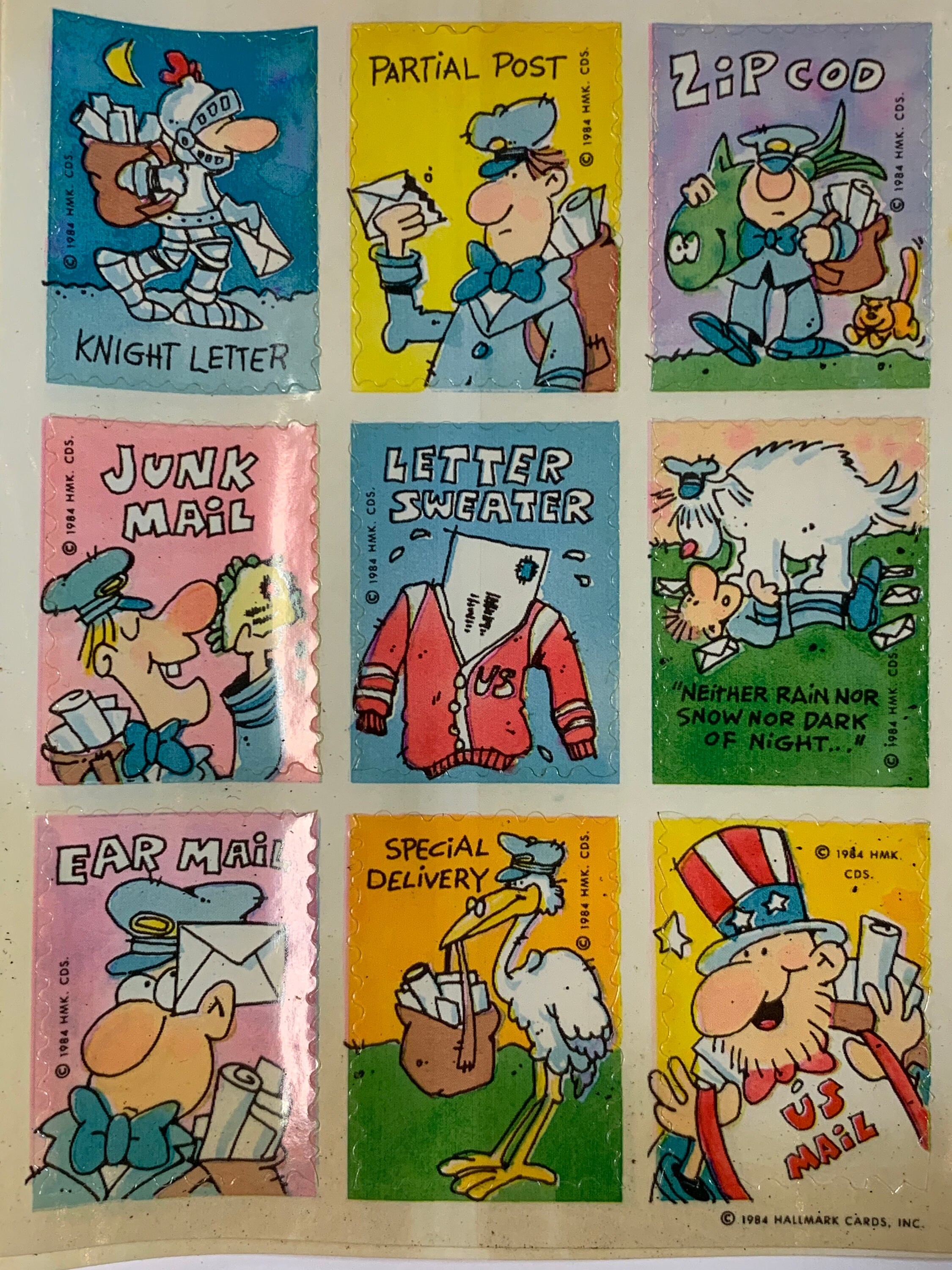 Postage Stamp Postman Stickers Hallmark Cards Single Sticker - Etsy