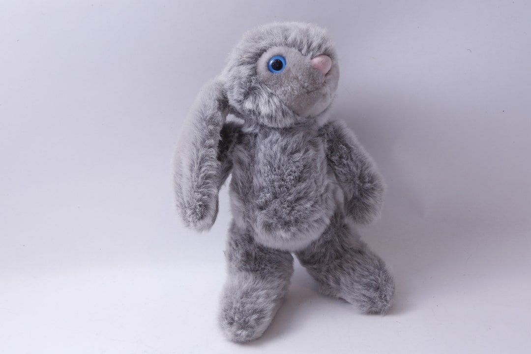 Gray, Rabbit, North American Hares, 13", Plush, Soft, Toy, Figure, Pink ...