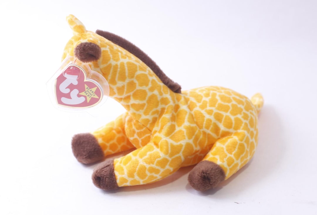 TY Original Beanie Baby, Twigs the Giraffe, Light Orange Plush Toy ...