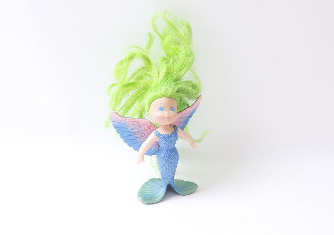 Kenner, Shimmers, Plume, Mermaid, Green Hair, Blue Dress, Doll, Toy ...