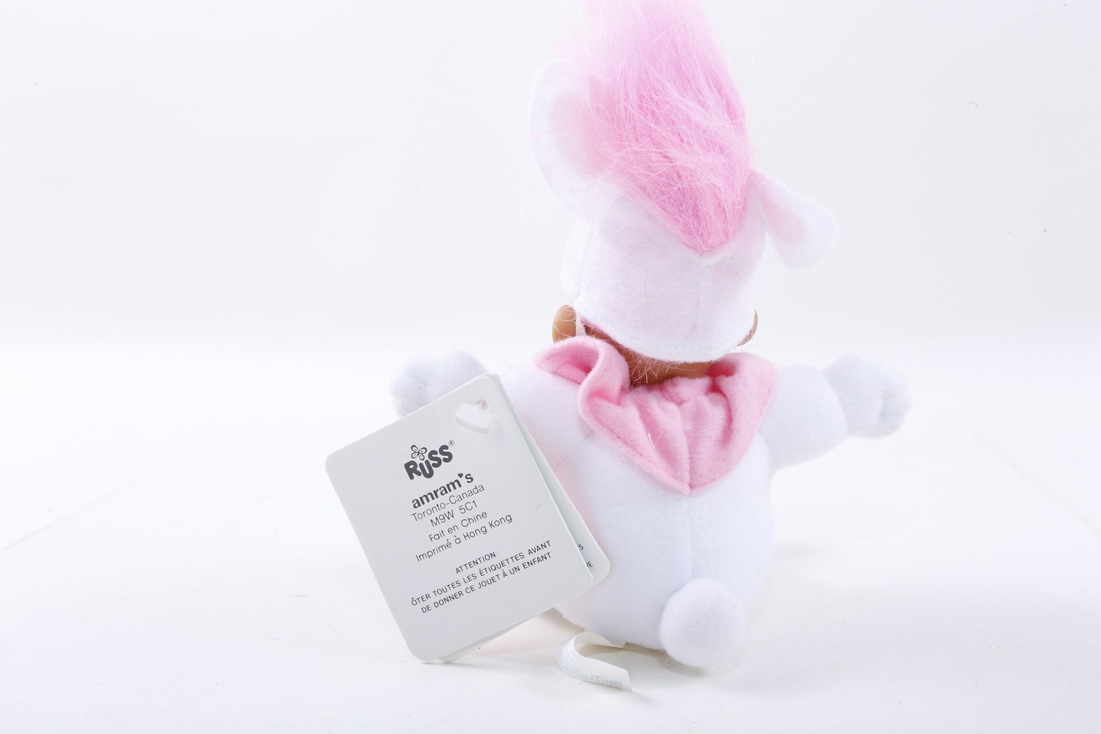 Russ Vintage Russ Troll Bunny Plastic Toy White Costume Rabbit - Etsy