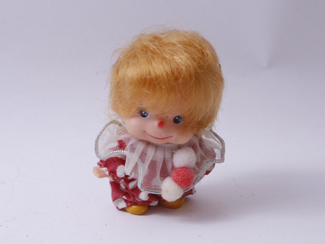 Clown Little Doll 3 Figurine Redhead Red Dotted - Etsy
