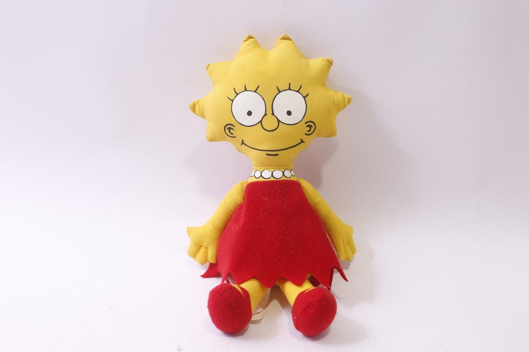The Simpsons, Matt Groening, Lisa Simpson, Plush Doll, 1990, Vintage ...