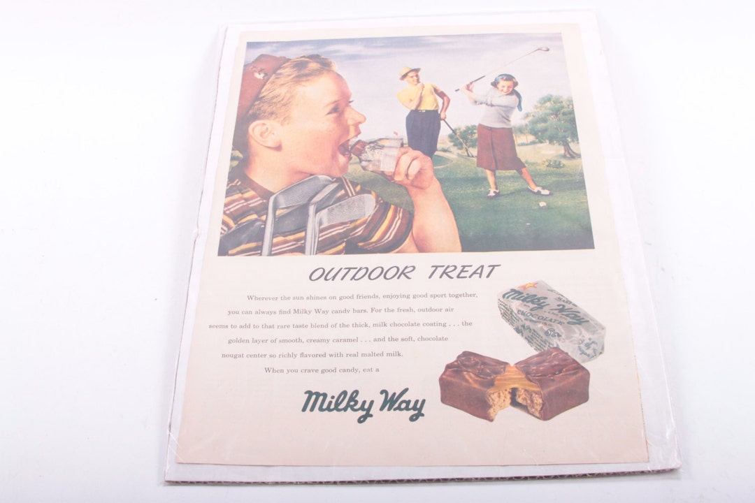 Vintage Advertisement Milky Way Chocolate Candy Retro ~ the Pink Room ...