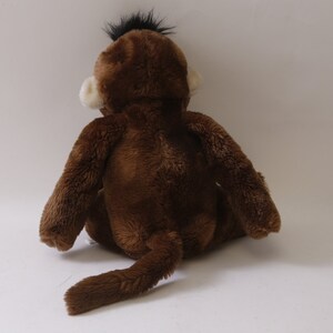 Brown Monkey, Plush, Smiling, Sitting, Stuffed Animal, Soft, Toy ...