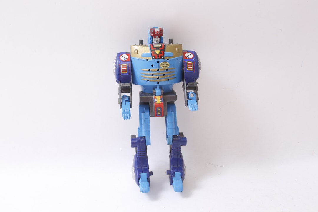 Robot, Transformer, Blue, Action Figure, Toy, 8", Collectible, Vintage ...