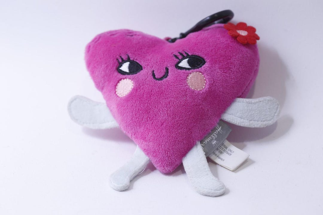 Hallmark, Valentine’s Day, Plush Heart, Kissing Sound, 90s Vintage ...