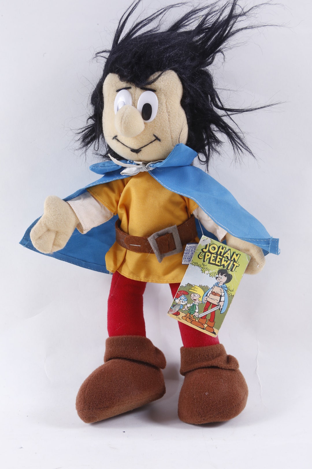 Smurfs, Sir Johan, Soft, Plush, Doll, Toy, Blue Yellow Costume, Peyo ...