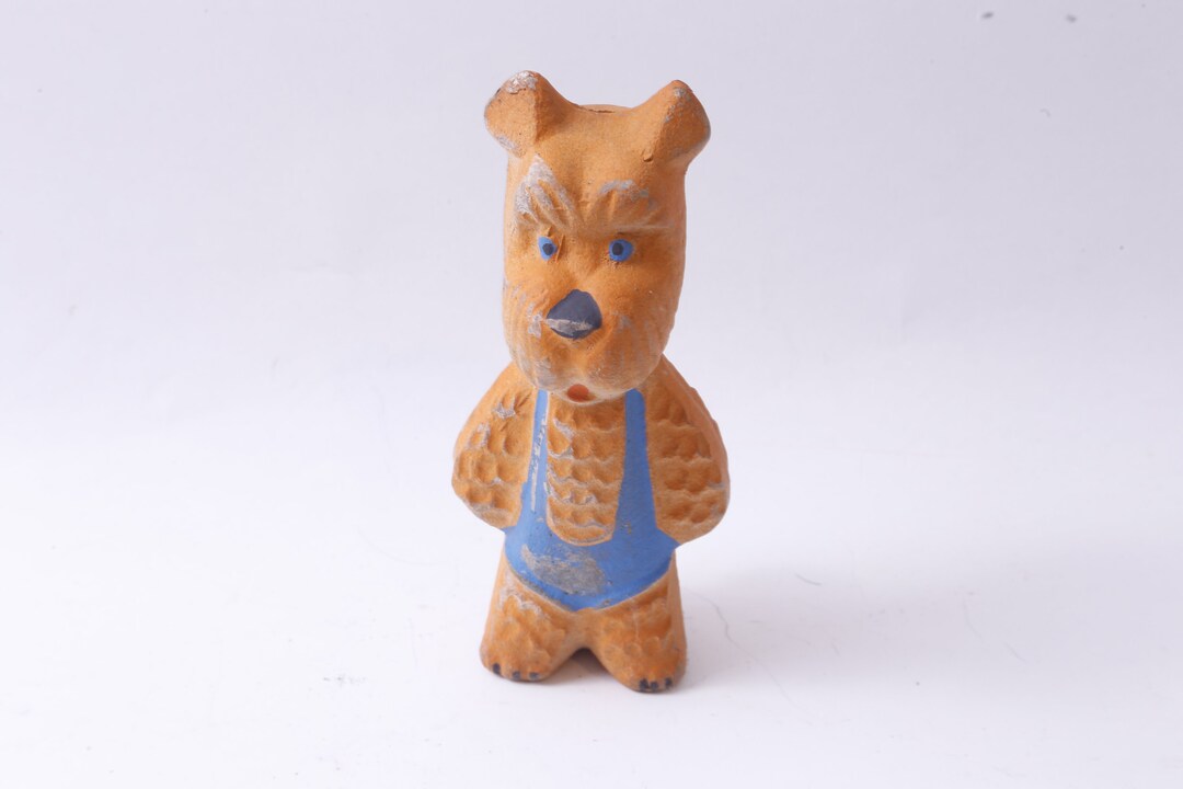 Orange Dog, Wrestler, Blue Singlet, Standing, Soviet, USSR, Rubber ...
