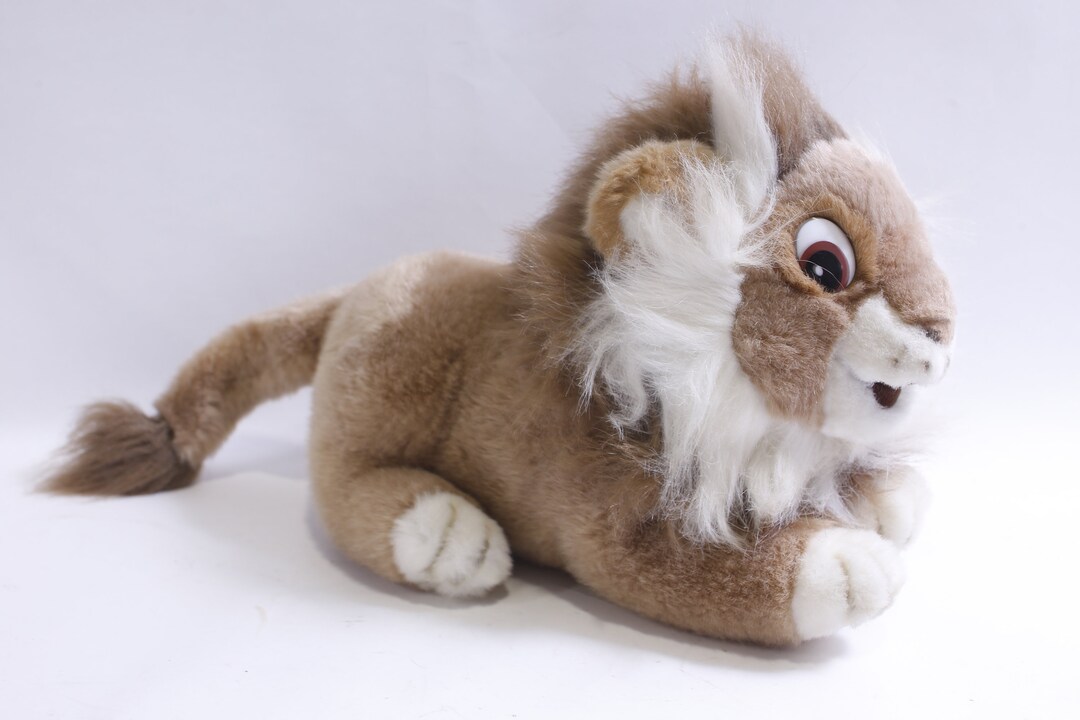 Vintage, 1990s, Plush Lion, Large Lion Stuffed Animal, Cute, Jungle ...