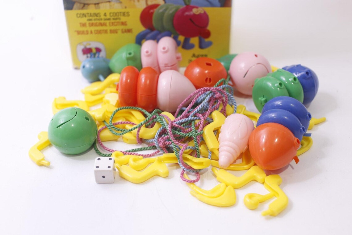 Cootie, Bug Building, Board Game, 1972, Schaper, Children. Fun, Vintage ...