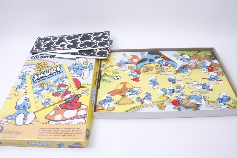 Smurf Colorforms Play Set 1981 Plastic Pieces Playboard - Etsy UK