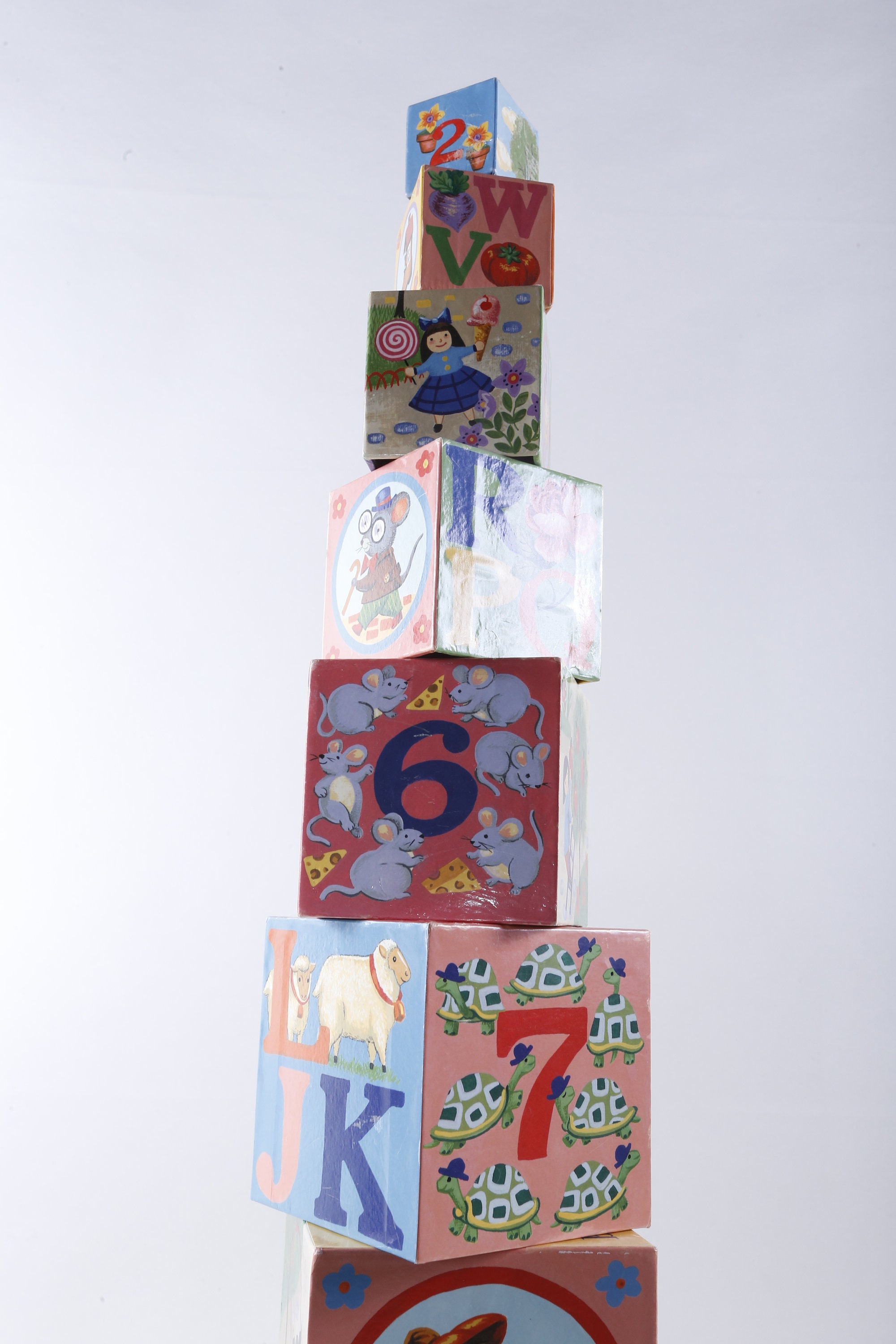 Stacking Blocks Education Alphabet Learning Paper Cubes Set | Etsy