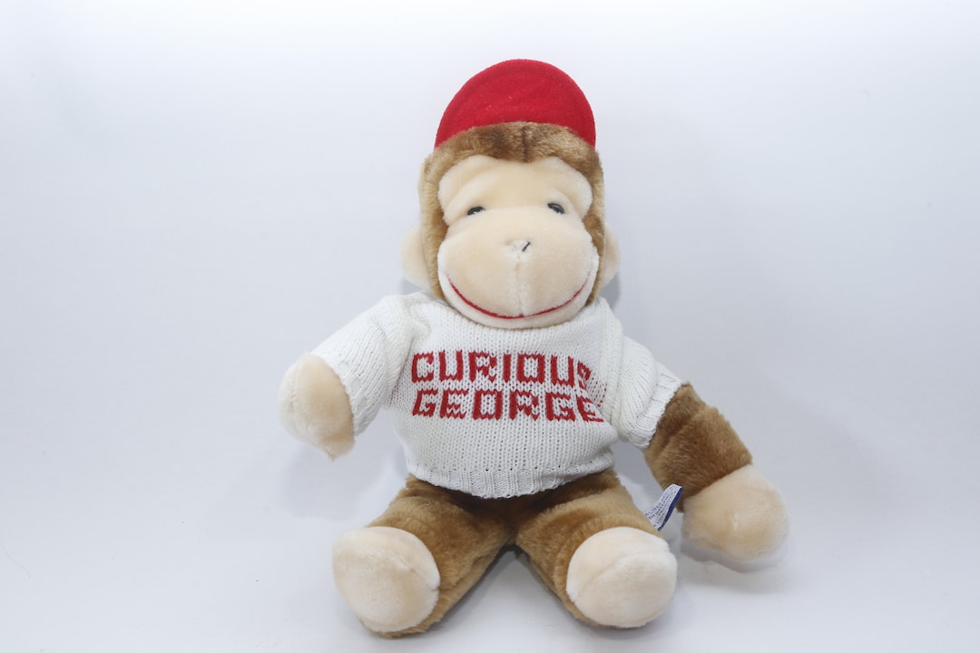 Curious George, Eden Toys, 1984, Plush, White Sweater, Red Hat ...