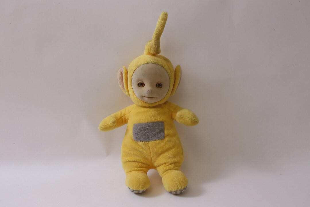 Teletubbies, Laa-laa, Vintage Plush, Yellow, Toy, Soft Figure, Flocked ...