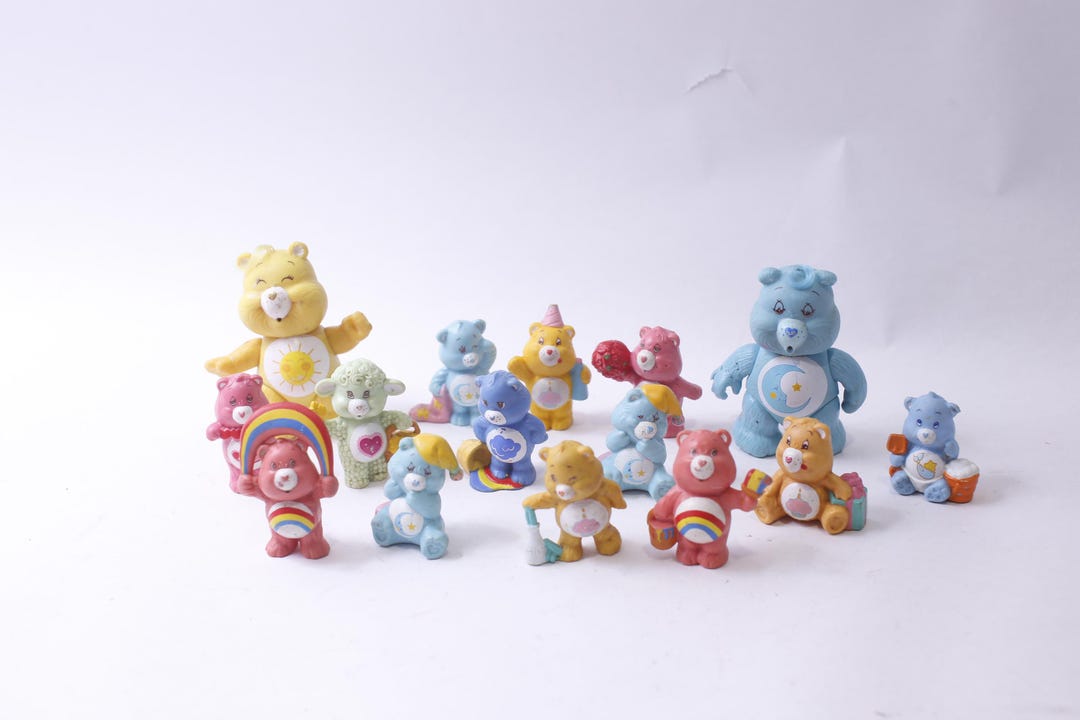 Care Bears, Miniature PVC Figurines, Cute, Vintage, Collectible, FLAWED ...
