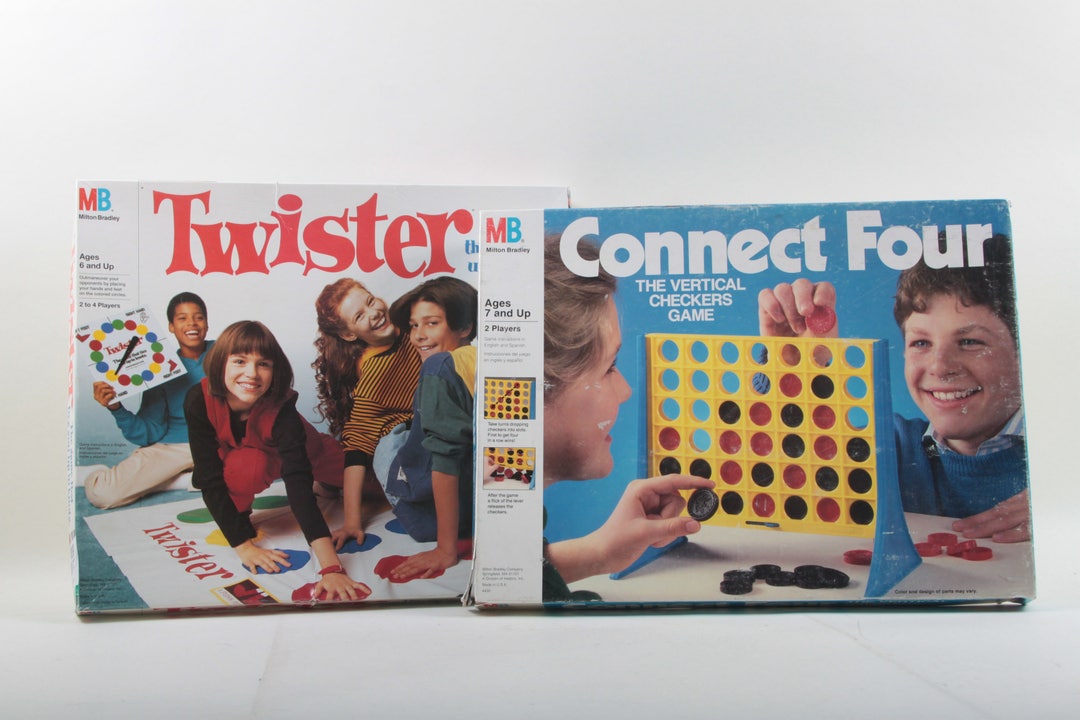 Milton Bradley Twister Connect Four Games Vintage Classic Checkers ...