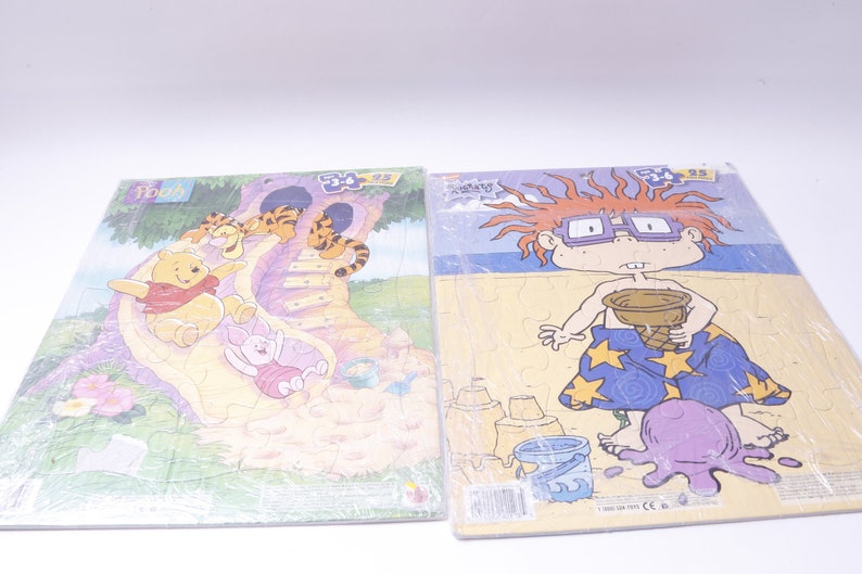 Winnie The Pooh Rugrats Frame Tray Puzzle 25 Pieces Set Etsy
