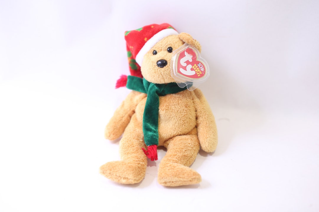 Ty, Beanie Babies, Christmas Teddy Bear, Plush, 10th Anniversary ...