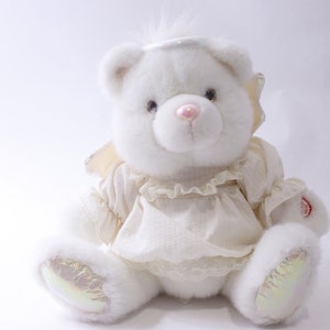 Angel Teddy Bear, White Plush Bear With Wings, Adorable, Soft Toy ...