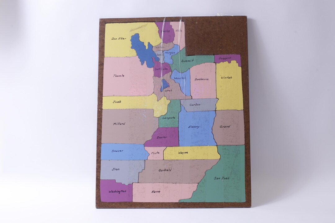 XL Map of the State of Utah, Frame-tray Puzzle, Geography, Learning ...