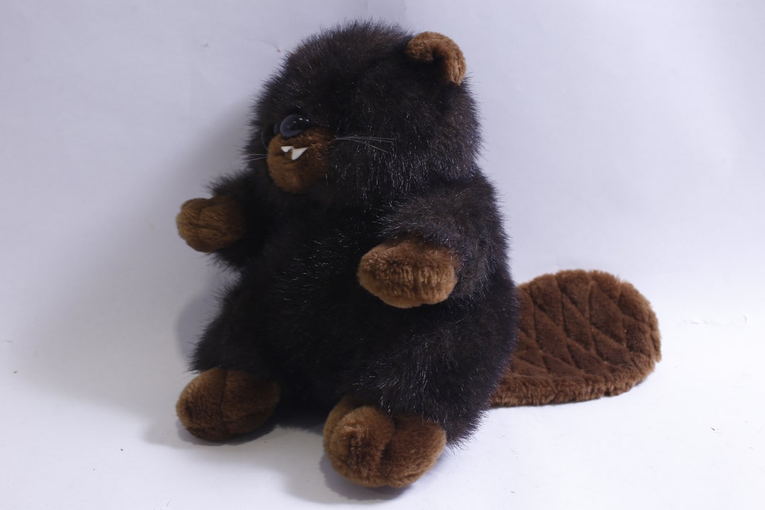 Dark Brown, Beaver, Plush, Furry, Realistic, Funny, Adorable, Soft ...