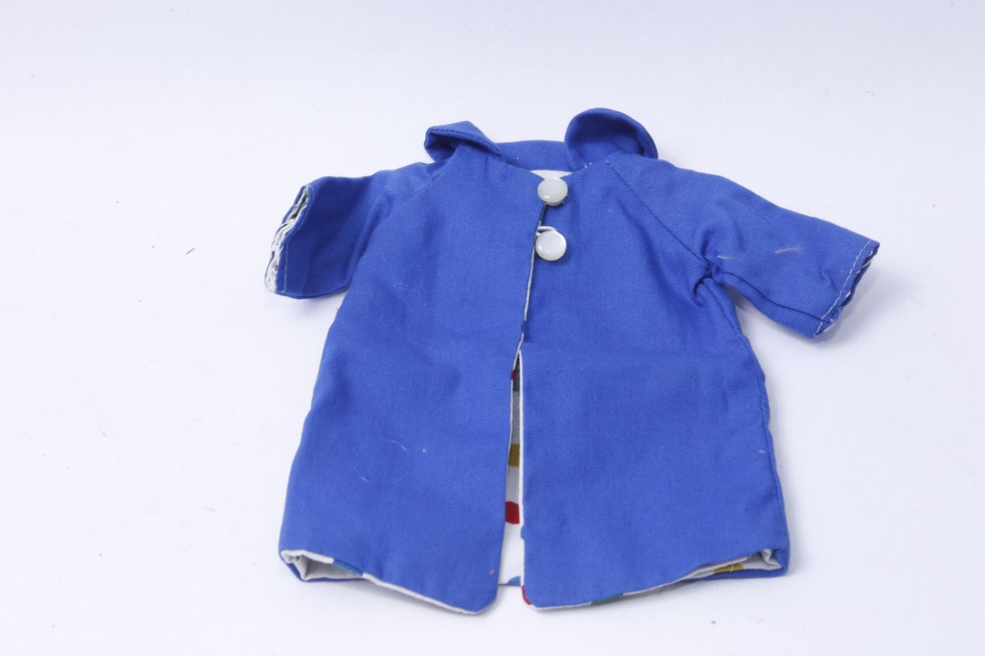 Barbie Blythe Blue, Doll Coat, White Dotted Inside, Doll Clothing, Doll ...