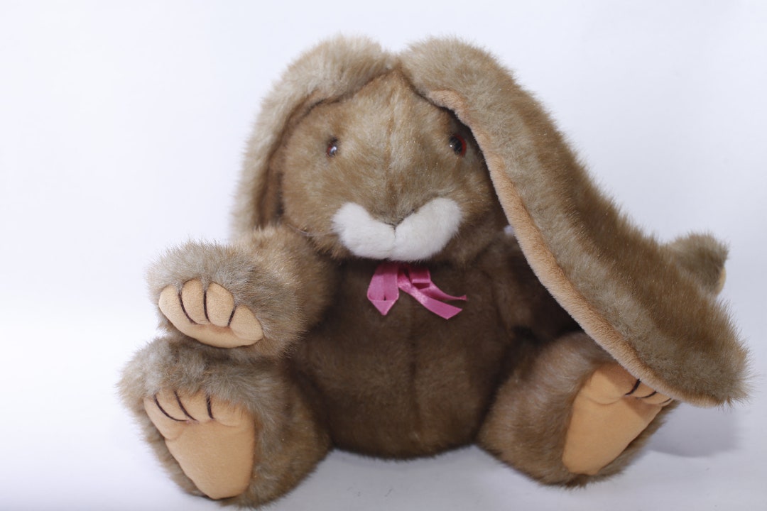 Big Brown Plush Rabbit With Long Ears and Big Limbs, Plush Creations ...