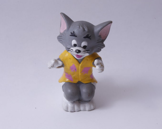 Tom Cat, Kid, PVC, 3 1/4", Figure, Sitting, Tropic Shirt, Cartoon ...