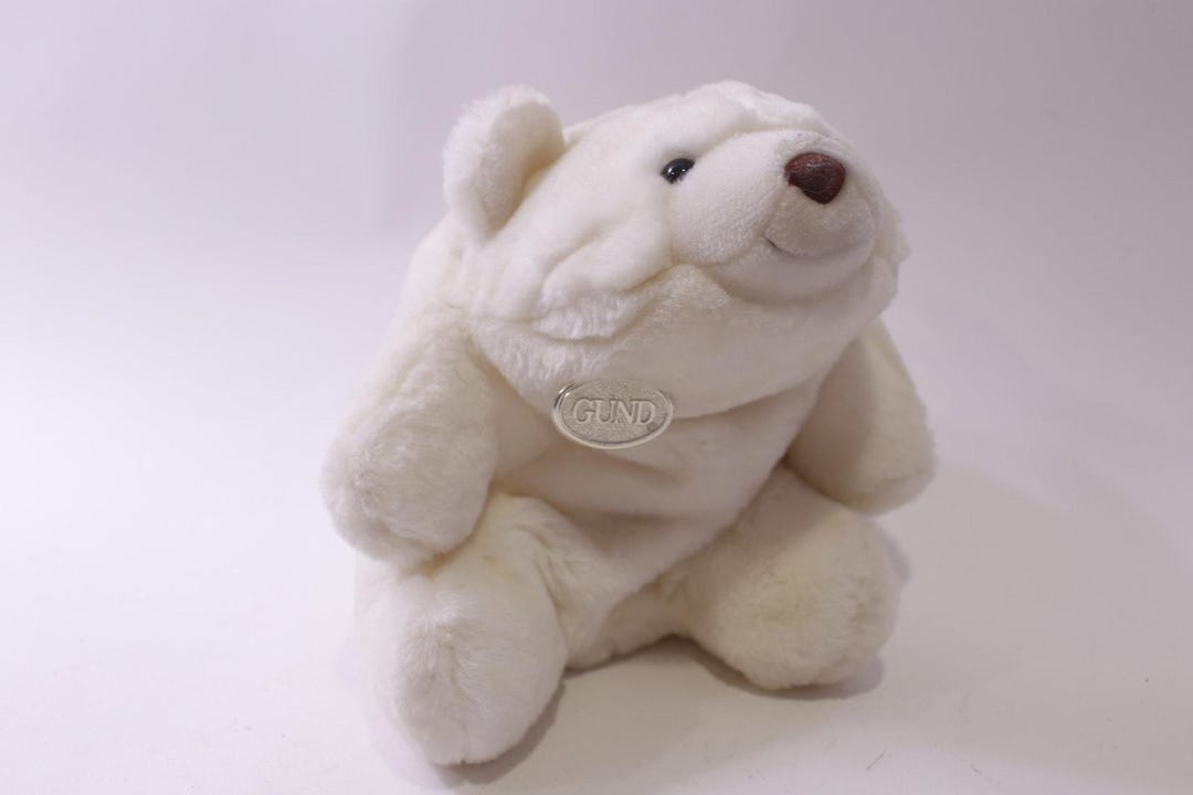 1980s, Gund, Snuffles, Polar Bear, Plush, White, Stuffed Animal ...