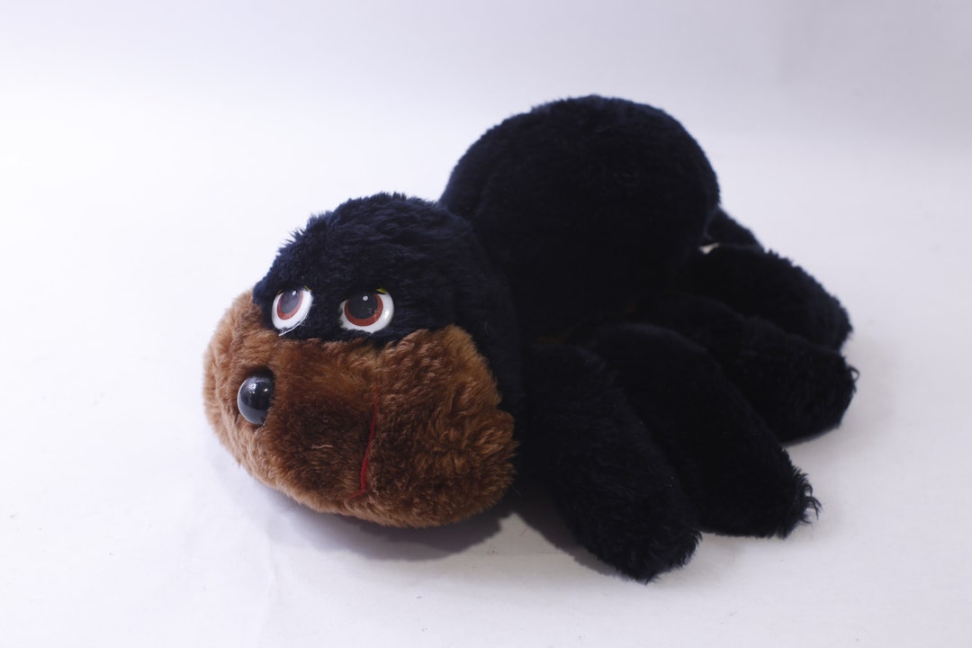 Cute Black-brown Plush Spider, Adorable, Soft and Furry, Stuffed Animal ...