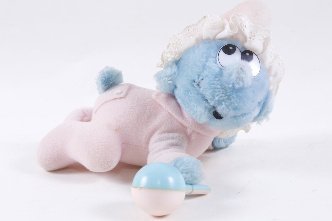 Smurfs, Baby Smurf, Soft, Plush, Doll, Toy, Pink Costume, Rattle Toy ...