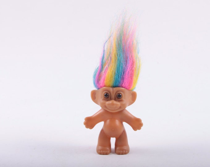 LGBT, Gay, Rainbow Troll, Doll, Three Inch, 3", Russ, Vintage, Toy ...