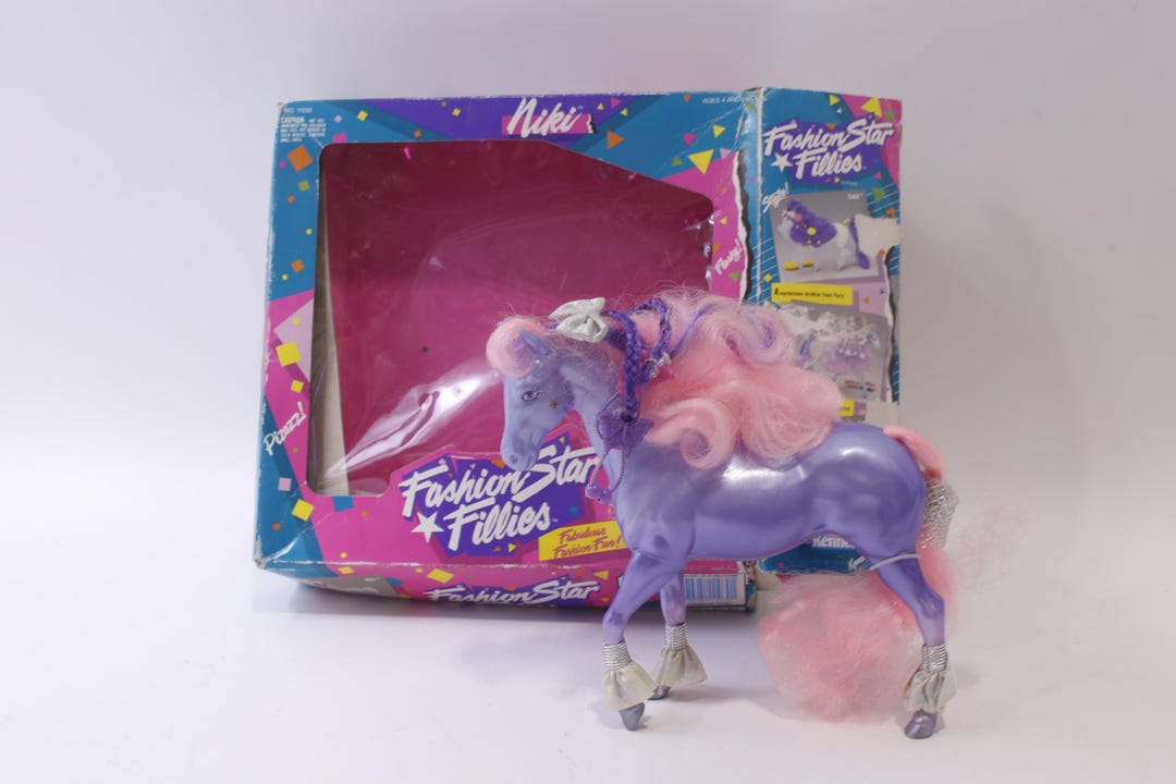 Fashion Star Fillies, Niki, Toy Horse, Kenner, Purple Body, Long Pink ...