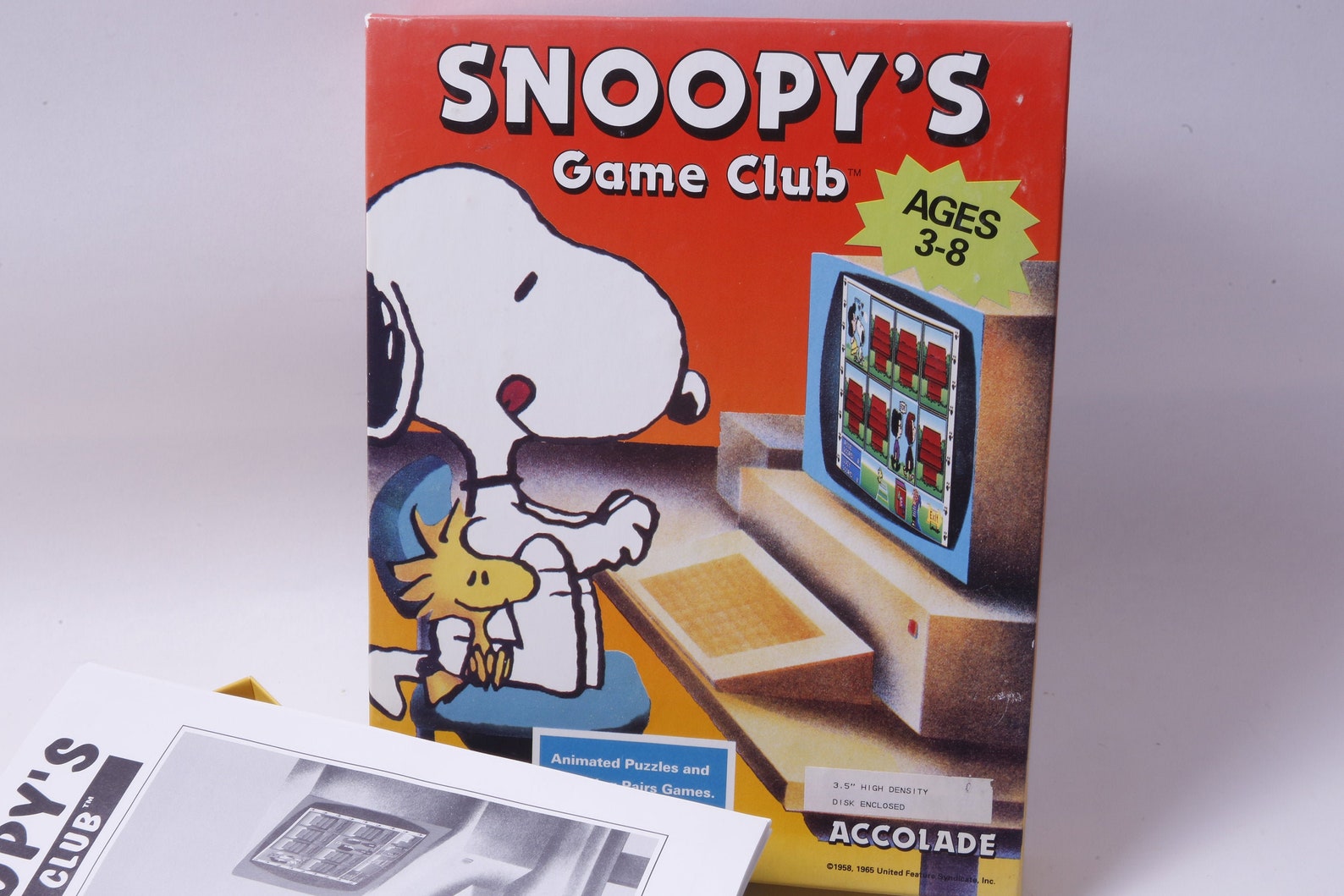 Peanuts, Snoopy, Game Club, PC Game, Video Game, Floppy Disc, Diskette ...