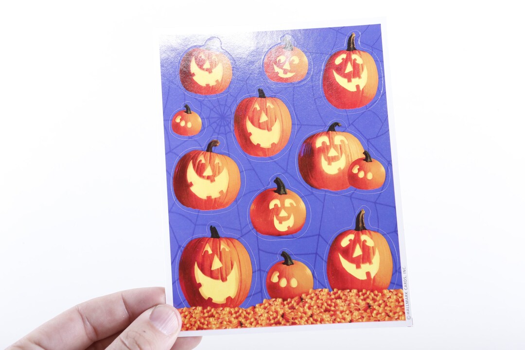 Halloween Pumpkin Sticker Sheet Jack O Lantern Sticker Collecting ...