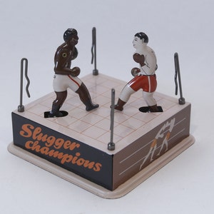 Slugger Champions, Biller, Tin, Wind up Toy, Boxing Ring, Repro, Rare ...
