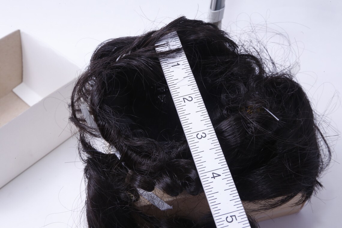 Global Dolls Black Hair White Ribbons Doll Wig Periwig | Etsy