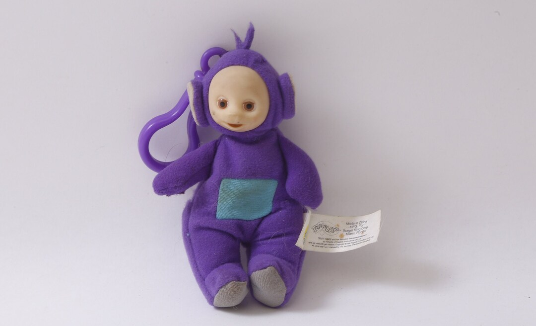 Teletubbies, Tinky-winky, Plush, Keychain Ragdoll, Burger King, Purple ...