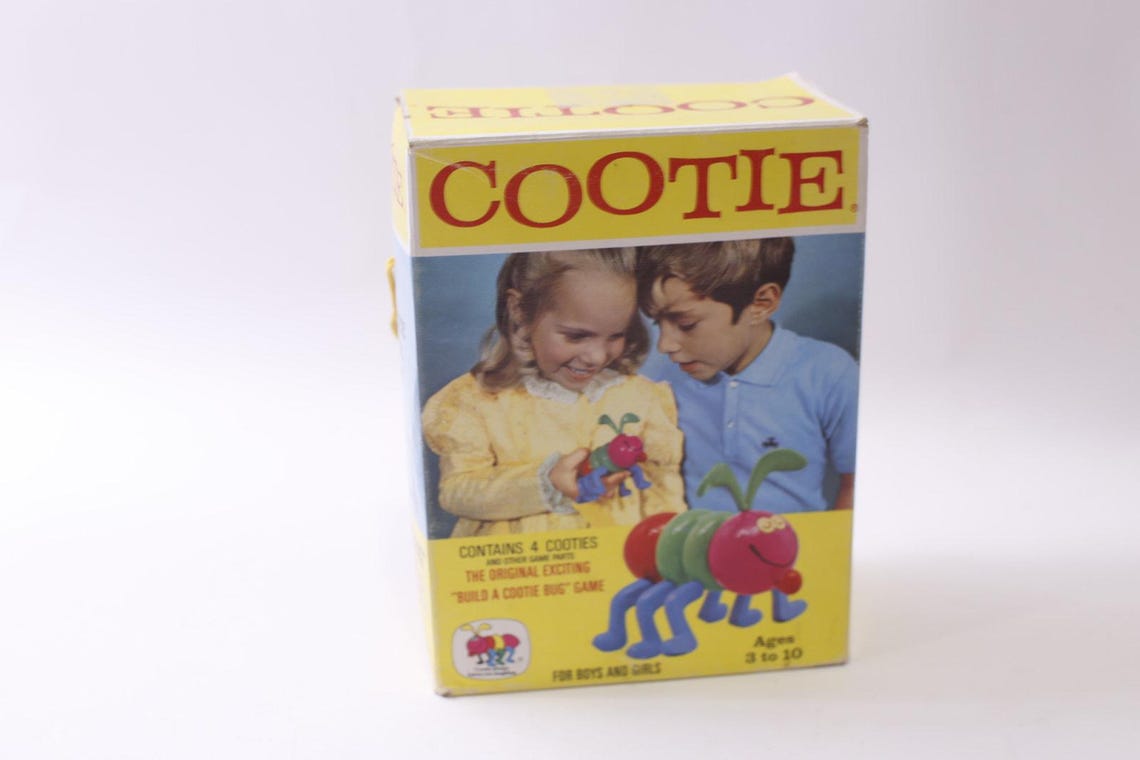 Cootie, Bug Building, Board Game, 1972, Schaper, Children. Fun, Vintage ...