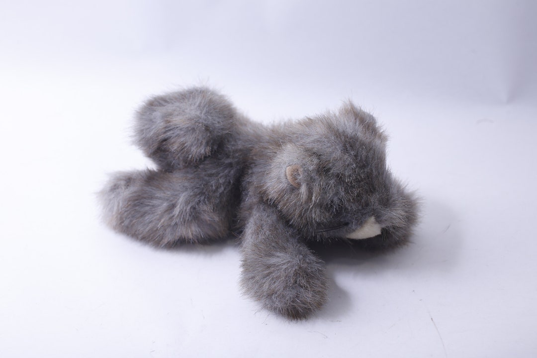 Vintage, Purr-fection Cat Plush, Squirrel, Gopher, Curly Tail, Gray ...