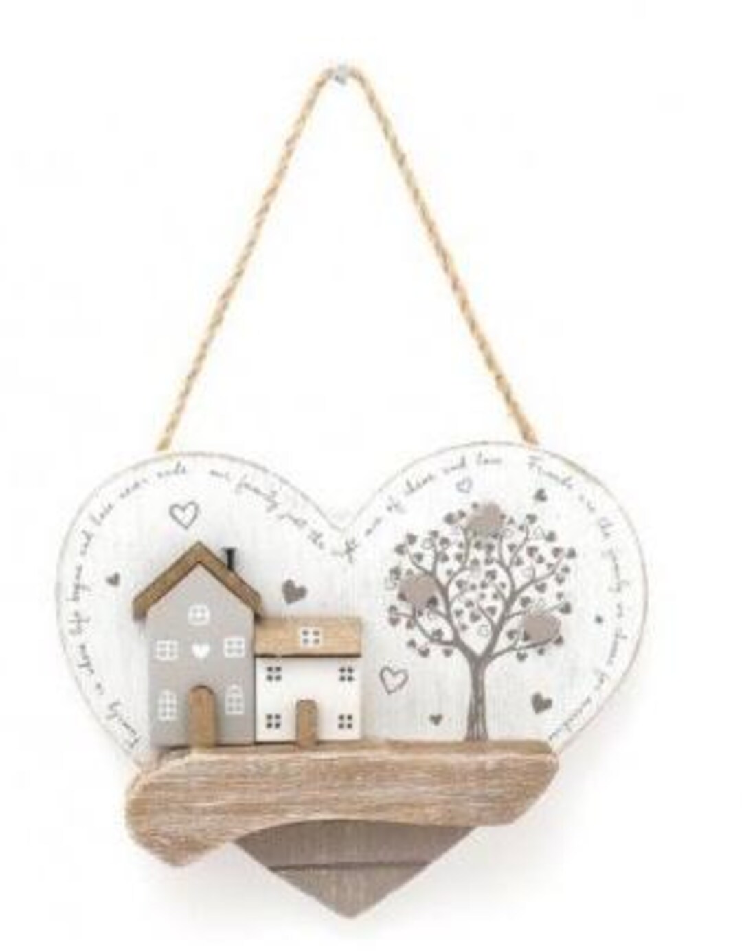 Hanging Wooden House & Tree Scene Plaque - Etsy