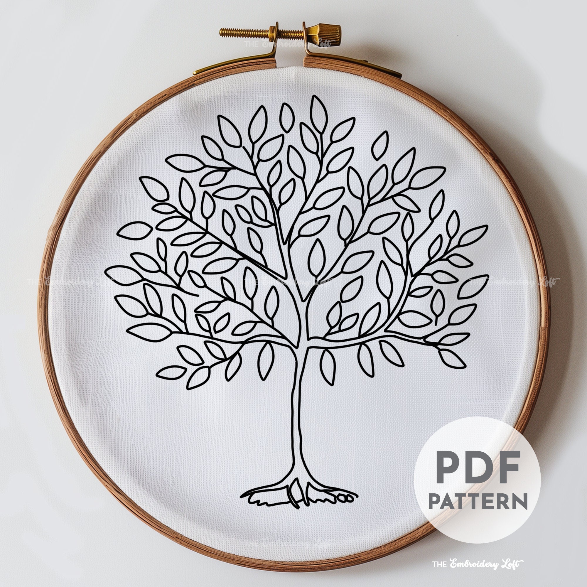Olive Tree Hand Embroidery Pattern, Tree Embroidery, Forest, Garden ...