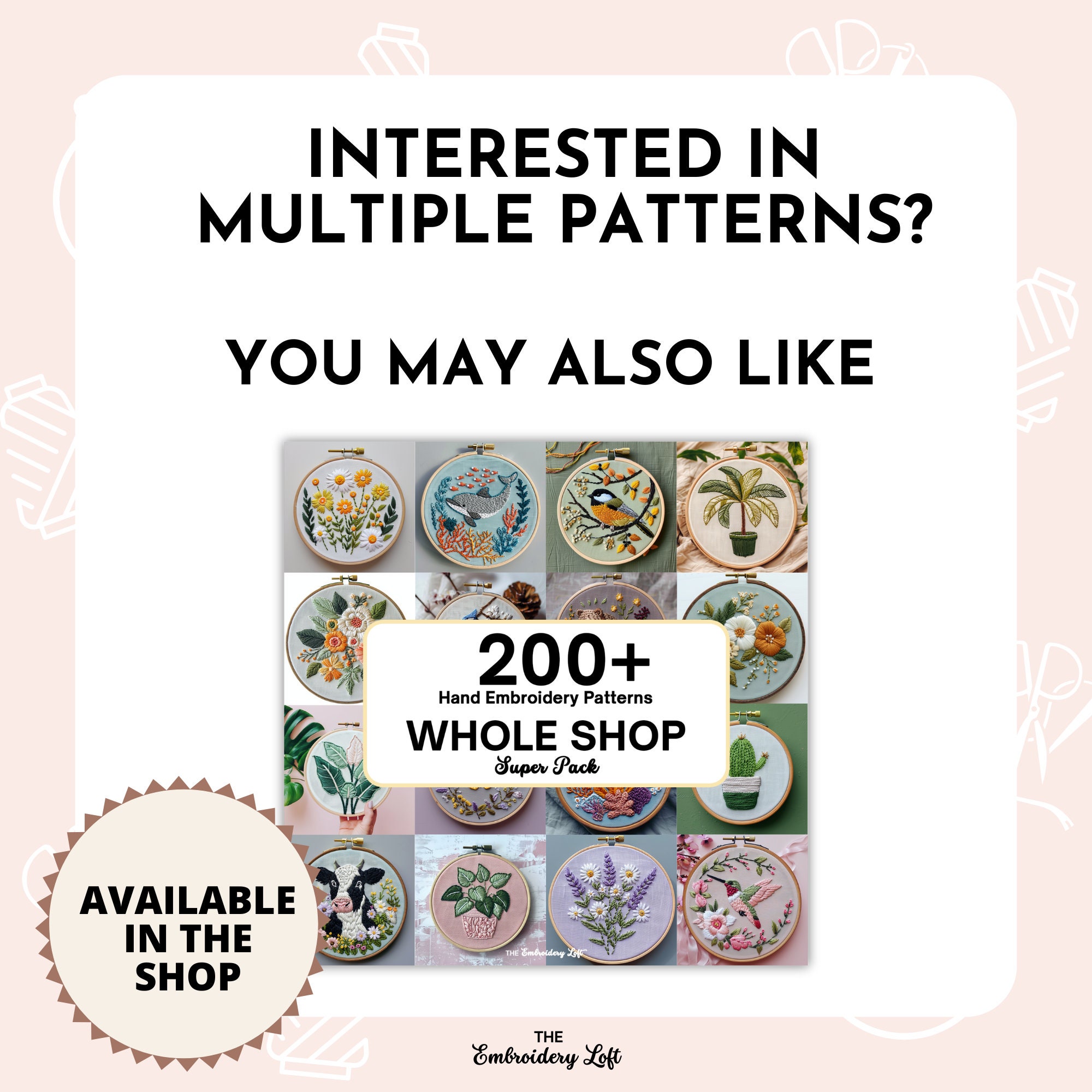 Floral Elephant Hand Embroidery Pattern, Baby Elephant Pattern, Cute ...