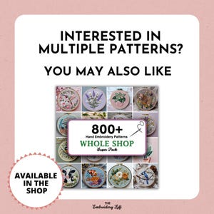 Blue Floral Heart Wreath Hand Embroidery Pattern, Heart Embroidery ...